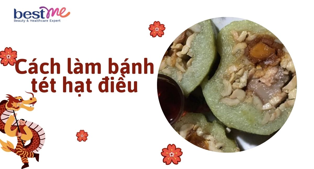 Hướng dẫn cách làm bánh tét hạt điều bùi béo ngậy