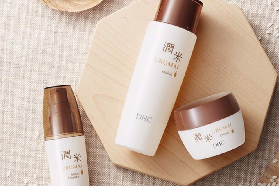 Review DHC tinh chất gạo Nhật Urumai - Bộ dưỡng da thiên nhiên