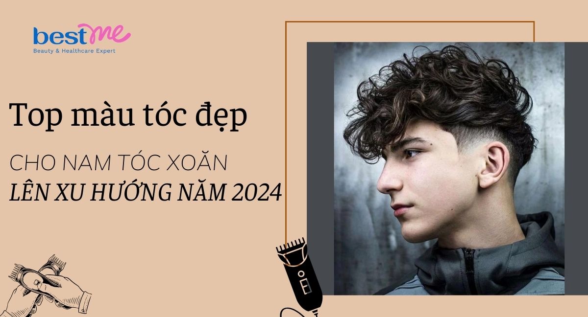 Top màu tóc đẹp cho nam tóc xoăn lên xu hướng cho năm 2024
