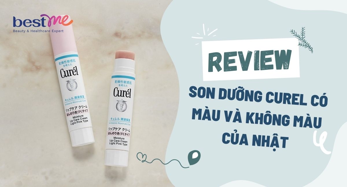 Review son dưỡng Curel có màu và không màu của Nhật