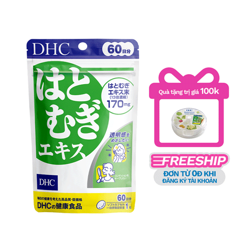 Viên uống trắng sáng da DHC Adlay Extract Nhật Bản (Mới nhất 2023)