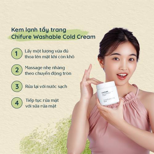 Kem tẩy trang Chifure Washable Cold Cream